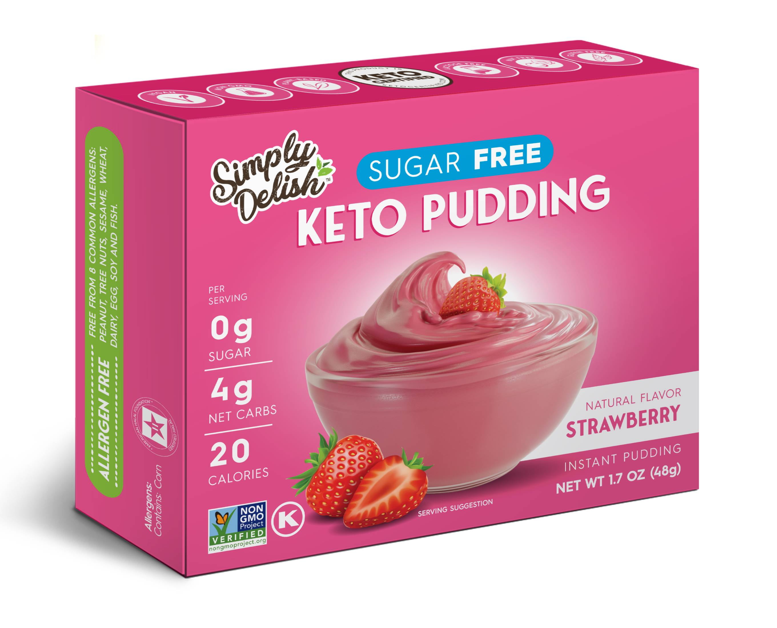 Simply Delish Strawberry Natural Pudding and Pie Filling, 1.6 OZ , Pack ...
