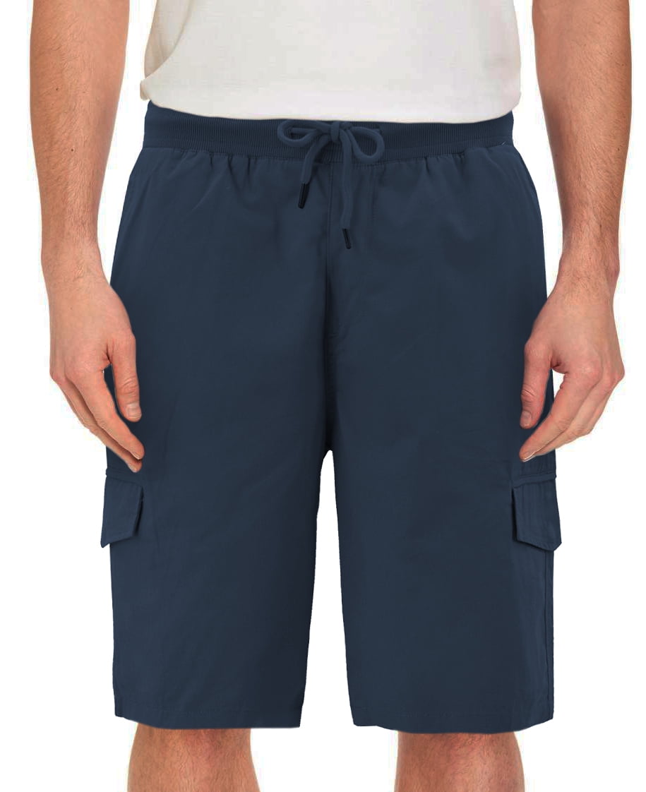 Men's Drawstring Elastic Waist Multi Pocket Lightweight Cotton Cargo ...
