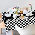 3 packs of checkered race party tablecloth black and white checkered ...
