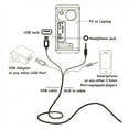 3.5mm Input USB Powered 2.0 Channel Multimedia Speaker System (Black ...