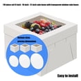 Pack of 10 Cakes Display Boxes for 8 10 12inch Cakes Feature Clear ...