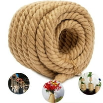 SEUNMUK 33 Feet 1-1/4 Inch Jute Rope, 10m x 32mm Natural Hemp Fiber ...