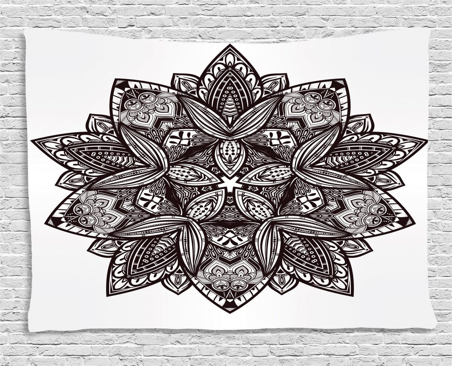 Lotus Tapestry, Ethnic Paisley Mandala Indian Oriental Style Vintage ...