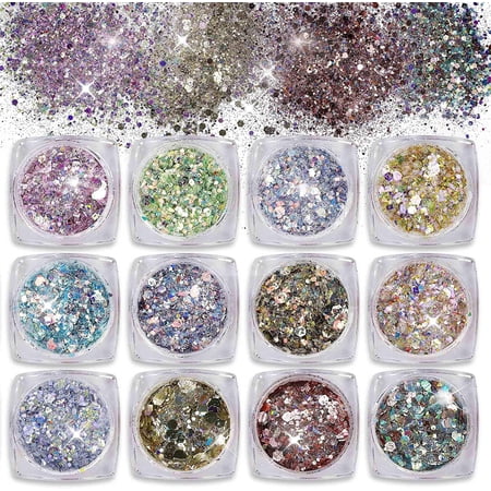 Body Glitter Makeup Glitter Set For Festival Party Face Body Hair And ...