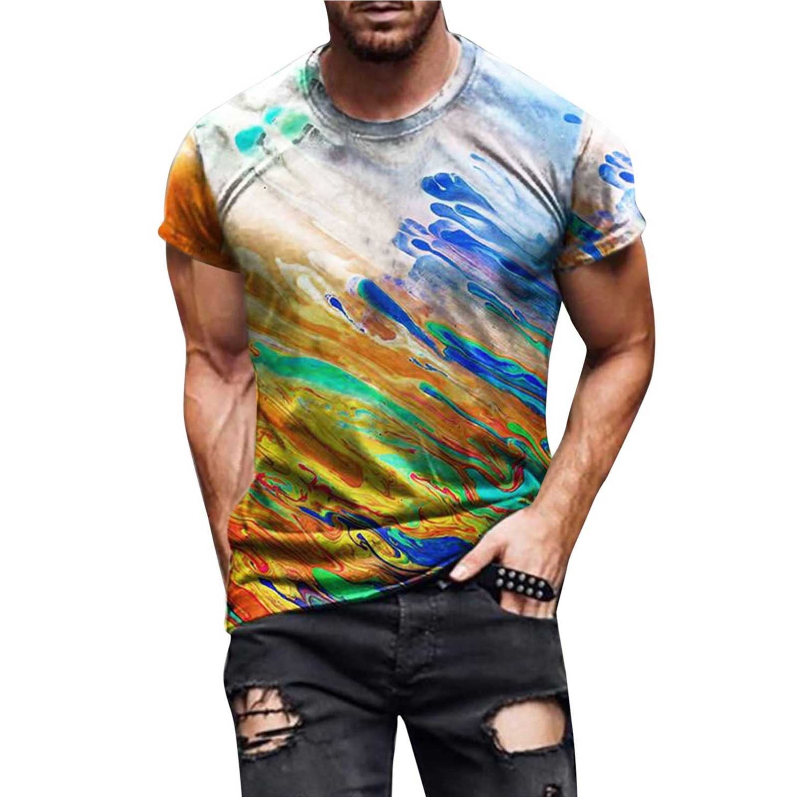 Click here for Qipopiq Mens Short Sleeve Round Neck Shirts Mens F... prices