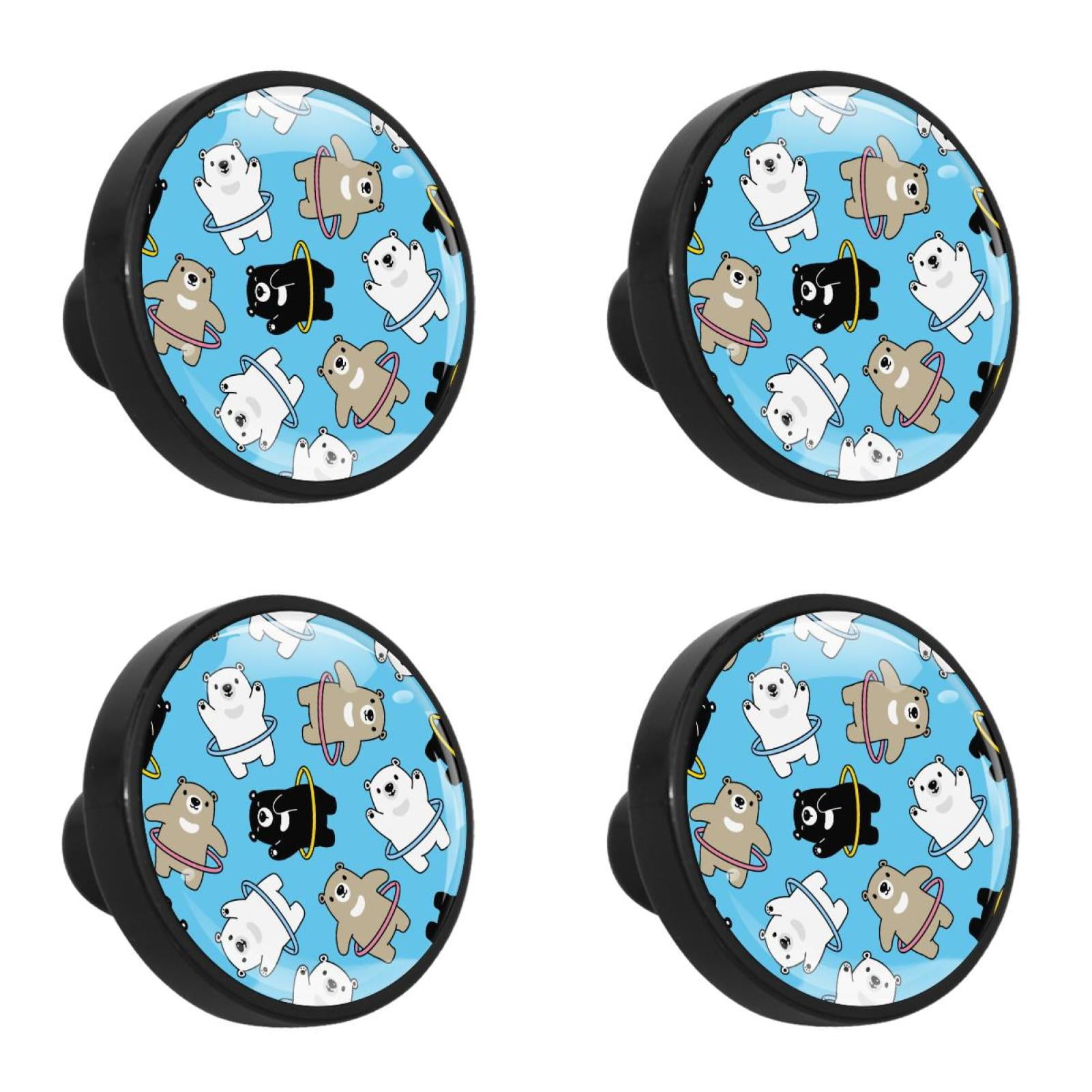 4 Pcs Bear Knobs for Kitchen Cabinet Cupboard Dresser Bookcase Drawer ...