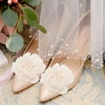 2 Pairs 2 Colors Alloy Shoe Buckle Clips Detachable Organza Shoe ...
