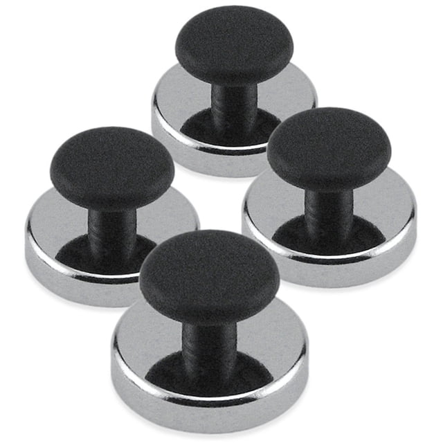 Master Magnetics Round Base Magnet Fastener with Knob,Chrome,1.43 ...