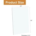 24" x 36" Tempered Glass Table Top Rectangle 0.31" Thick Flat Polished ...