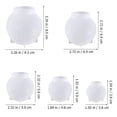 BESTYASH 5-Piece Handmade Silicone Sphere Mold Set, White Round Shape ...