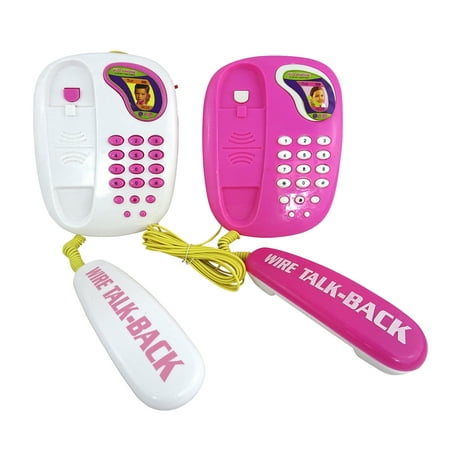 Toy Telephone Play Set With Intercom Talking Connection Kids Learning ...