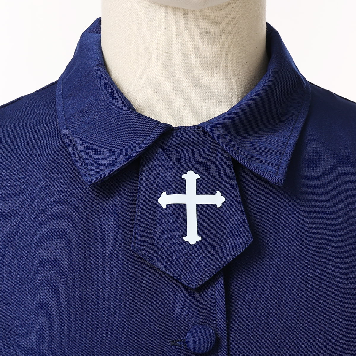 Buy GRACEART Women Clergy Cassock Robe for Church Cross Pastor Robes ...