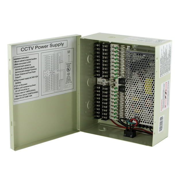 InstallerCCTV Output 18 Channel 29 Amp 12V DC CCTV Distributed Power ...