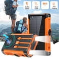 20000mAh Solar Hand Crank Powerbanks With Wireless Charging And LED ...