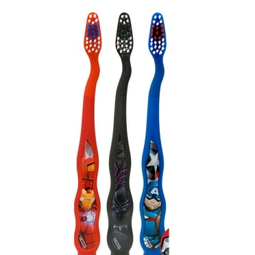 Marvel Avengers Superheroes Soft Bristle Manual Toothbrush Value Set 3 ...