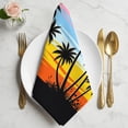 Cloth Napkins Set of 8 Summer Beach Sunset Sky Cocktail Napkins Coastal ...