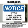 (2 Pack) Stop Check Lint Trap Clean Before & After OSHA Notice Sign ...