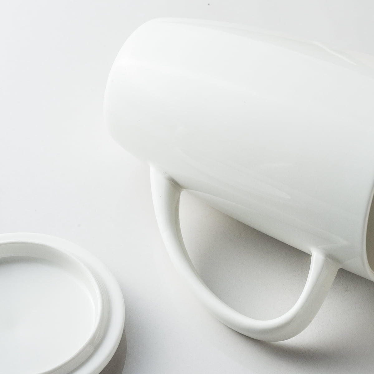 Buy LAUCHUH Porcelain Tea Mug with Infuser and Lid - 17 Ounces Ceramic ...