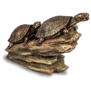 Elegant Verdigris Koi Decorative Pond Statuary Fountain Spitter ...