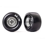 Traxxas 3771X Tires & Wheels 2.8 RXT Black & Satin Wheels, Ribbed Tires ...