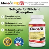 Glucocil Blood Sugar Support Dietary Softgels, 60 Count for Healthy ...