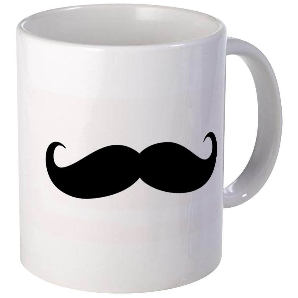 burton & BURTON Dandy Mustache Coffee Cup Fathers Day 13 oz Mug, White ...