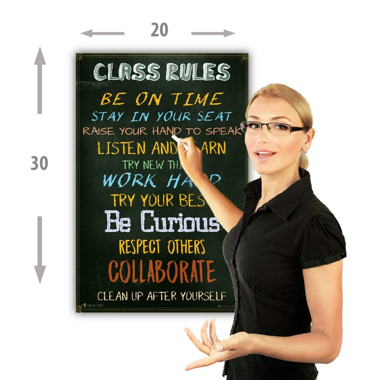 Classroom Rules Sign Chart LAMINATED EXTRA LARGE By, 40% OFF