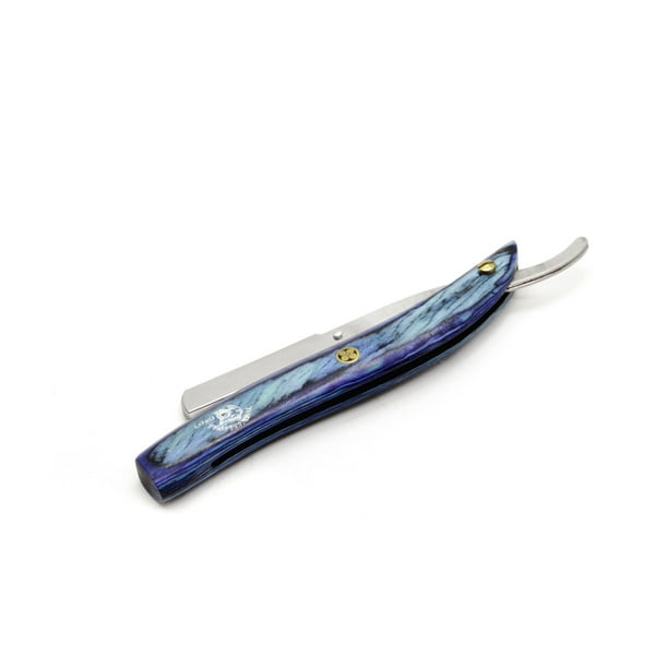 Porta Navaja Para Barbero De Acero Inoxidable / Madera Azul Lobo 1789 ...