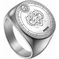 Unisex Stainless Steel Dome Solid Plain 12 Constellation Horoscope ...
