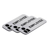 Employee 1 x 3" Name Tag/Badge, Silver, (3 Pack) - Walmart.com