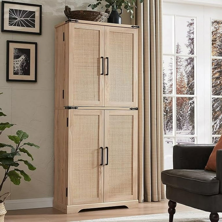Tall oak storage cupboard store