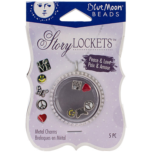 Blue Moon Story Lockets Metal Charm Assortment, 5pk - Walmart.com