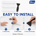 24Pcs Anti Slip Shower Stickers Adhesive Decals Safety Strips Scraper ...