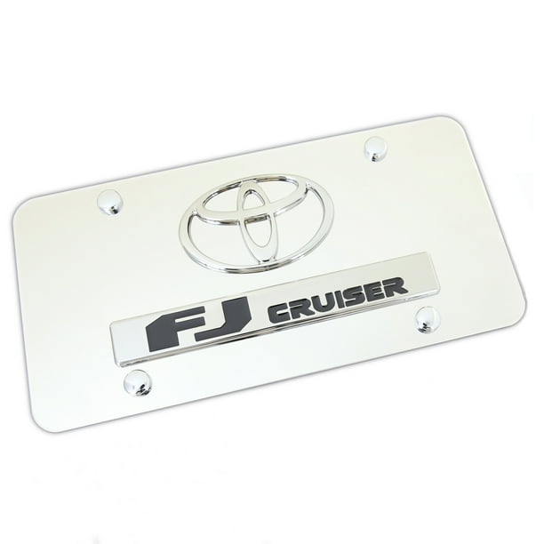 Toyota Dual Logo FJ Cruiser License Plate (Chrome) - Walmart.com ...