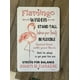 Dyenamic Art Flamingo Wisdom Metal Sign Pink Aluminum Coastal Decor ...