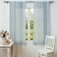 Abstract Blue Sheer Curtains for Living Room Bedroom, Rustic Farmhouse ...