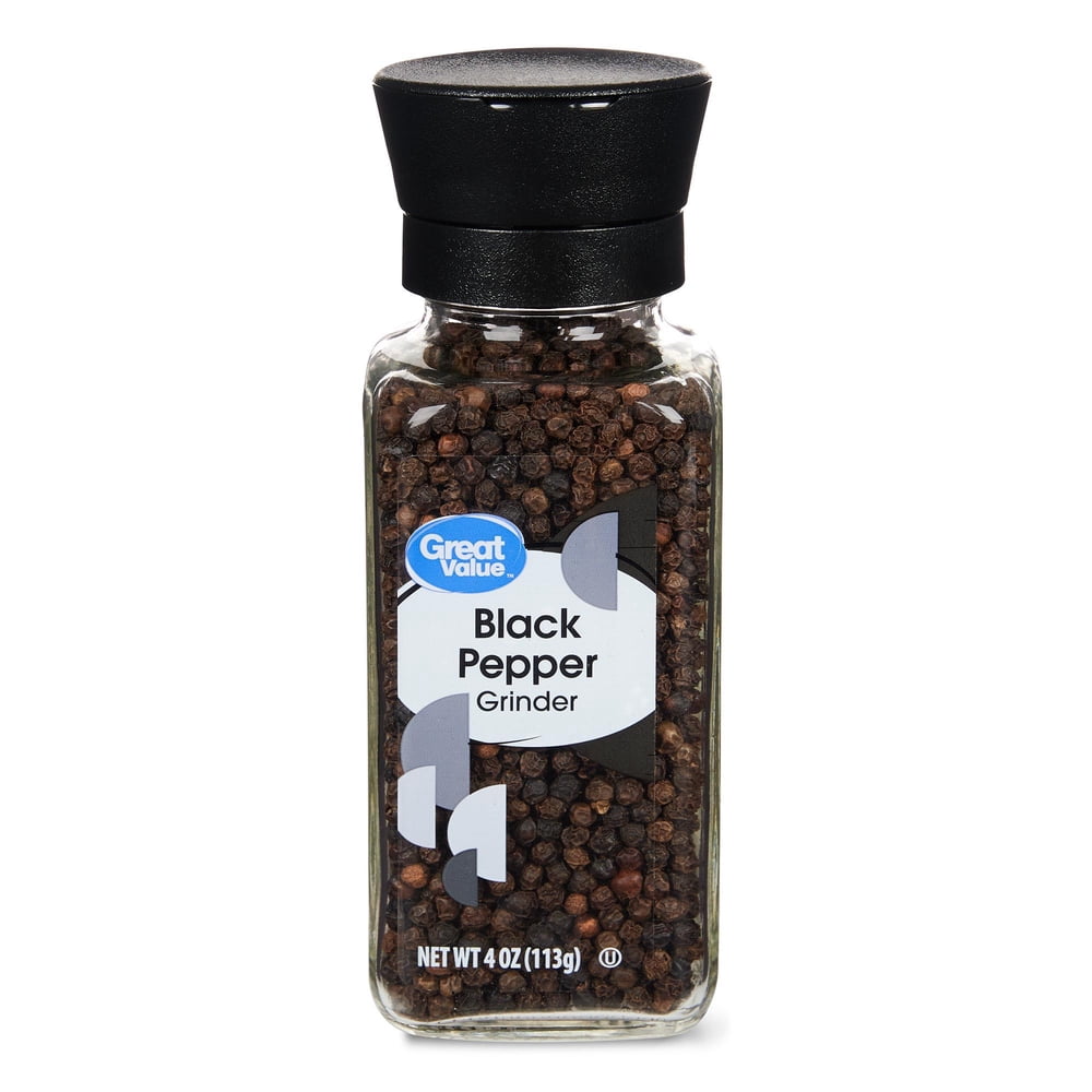 Great Value Black Pepper Grinder, 4 oz - Walmart.com - Walmart.com