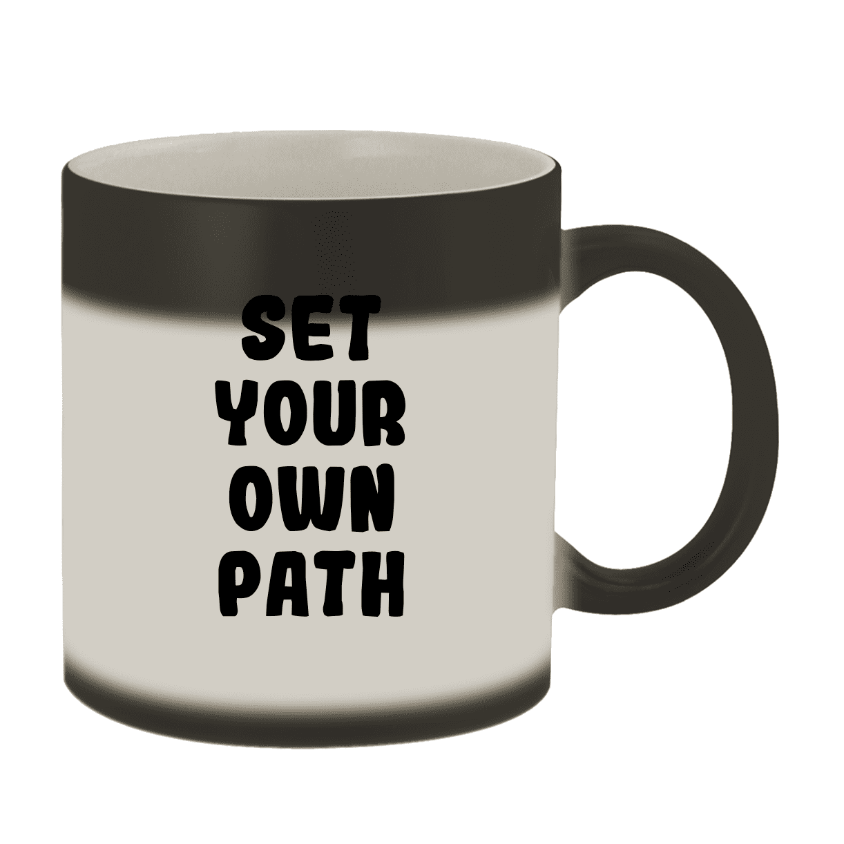 Set Your Own Path - 11oz Magic Color Changing Mug, Matte Black ...