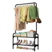 Sakugi Clothes Rack - 29" × 11.8" × 59" Clothing Rack with 2-Tier Shoe ...
