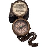 Nauticalmrt- Brass Compass Engraved with Motivational Quote, Gift for ...