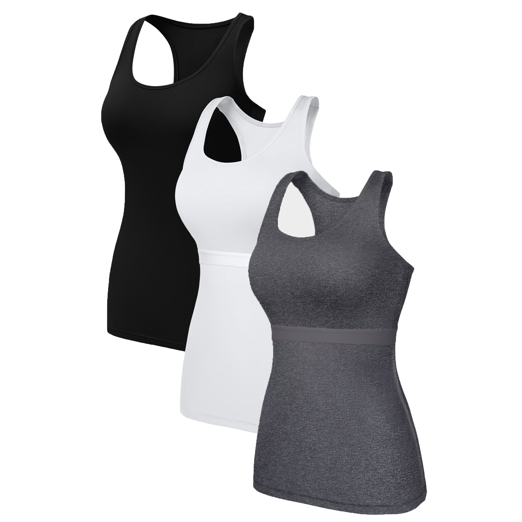 Click here for Charmo Womens 3-Packs Cotton Tank Tops Square Neck... prices