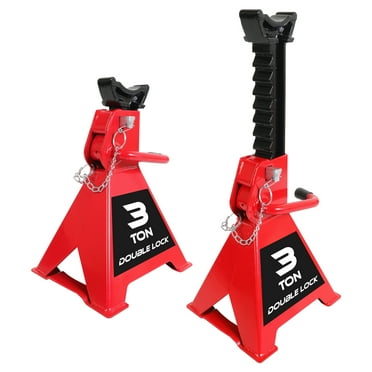 BENTISM Heavy Duty 3T Jack Stand Set, Adjustable 10.8in-16.3in, Steel ...