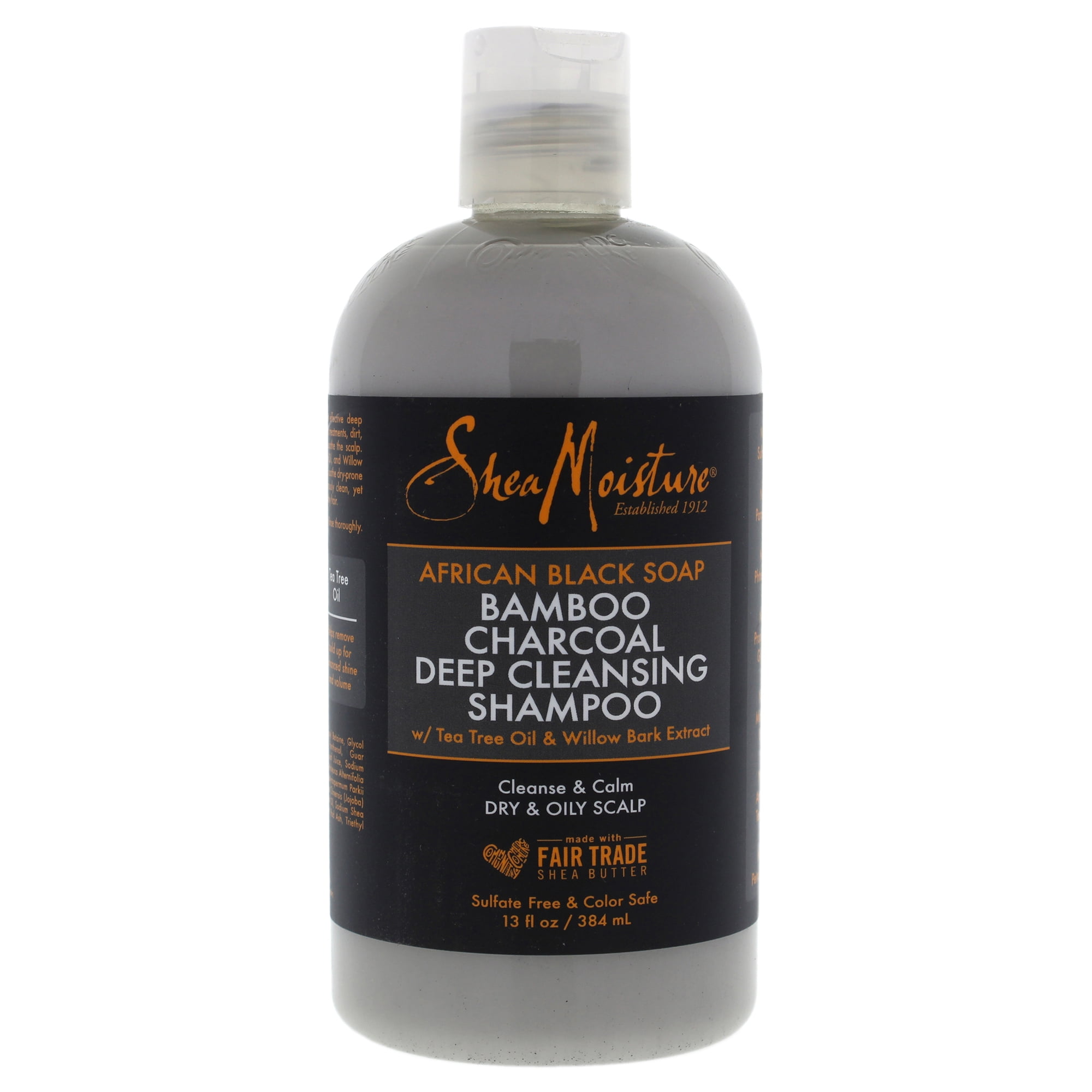 African Black Soap Bamboo Charcoal Deep Cleansing Shampoo by Shea ...