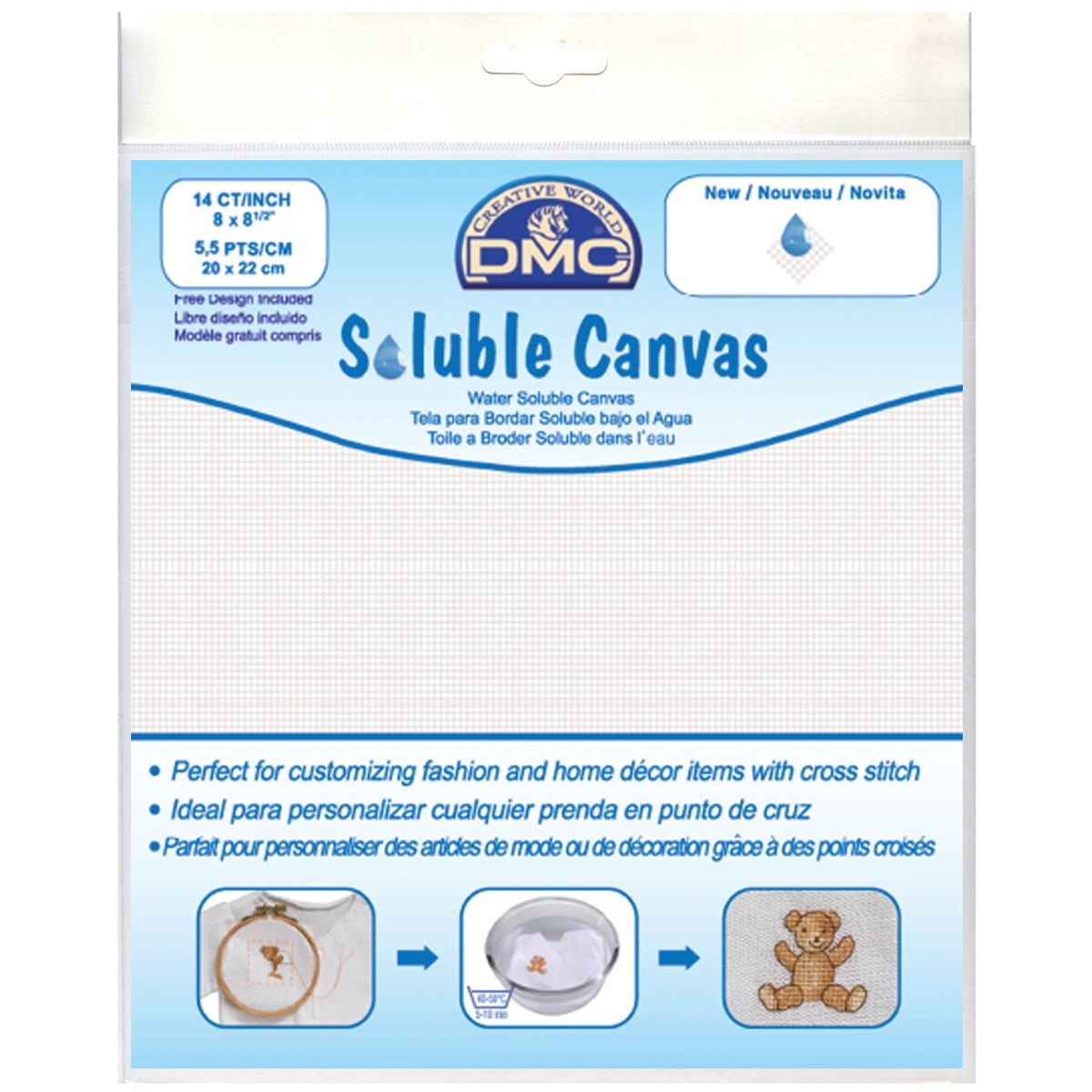 Click here for Dmc Soluble Canvas 14 Count 8X8.5-White 8 X 8.5 prices
