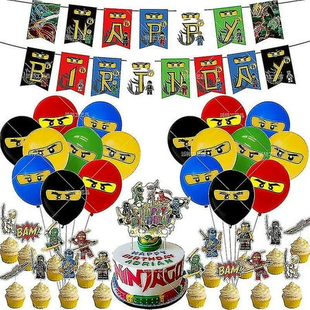 Lego Ninjago Theme Lego Ninjago Building Blocks Birthday Party Pull ...