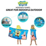 Nickelodeon SpongeBob SquarePants Kids' Cotton Hooded Beach Bath Towel ...