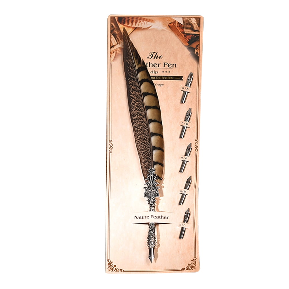 Pluma Pluma Artística Pluma Y Aleación Pluma Vintage Elegante Regalo ...