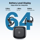 TOPVISION Wireless Earbuds, Open Ear Headphones with 64H Total Battery ...