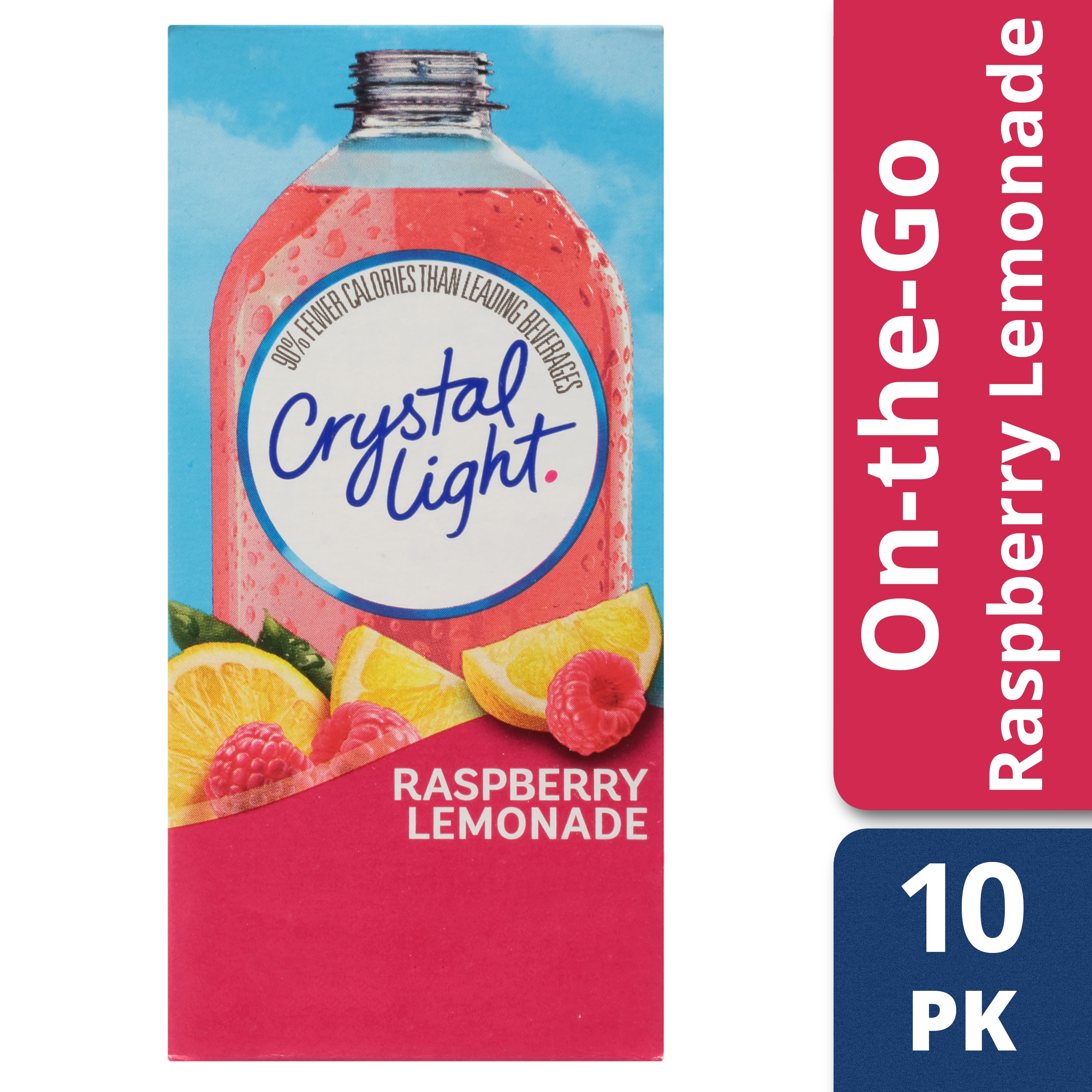 Crystal Light On-The-Go Raspberry Lemonade Drink Mix Packets, 10 - 0.08 ...