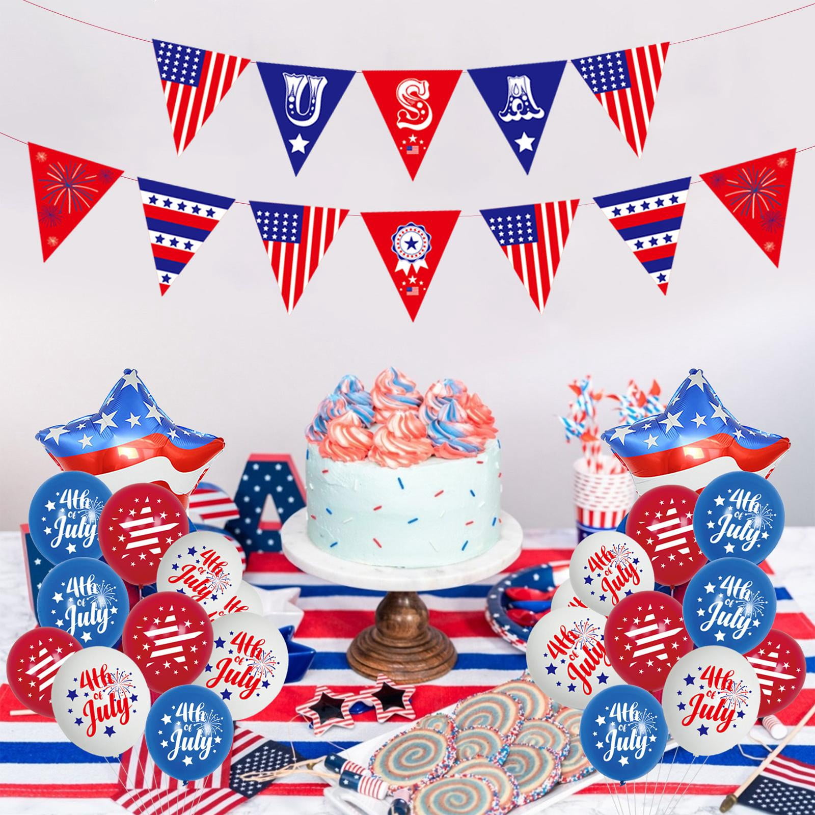 22 Uds. Conjunto de decoración de la Independencia, bandera americana ...